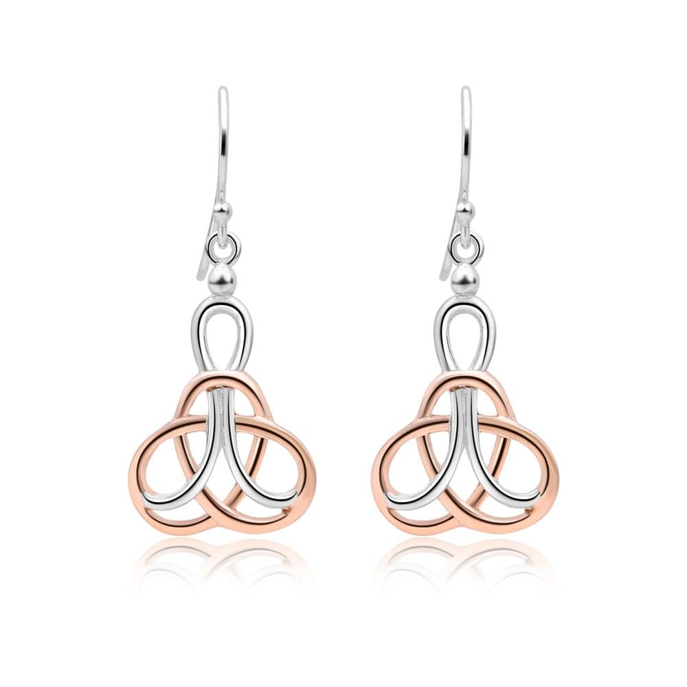925 Sterling Silver and 18ct Pink Gold Entwined design