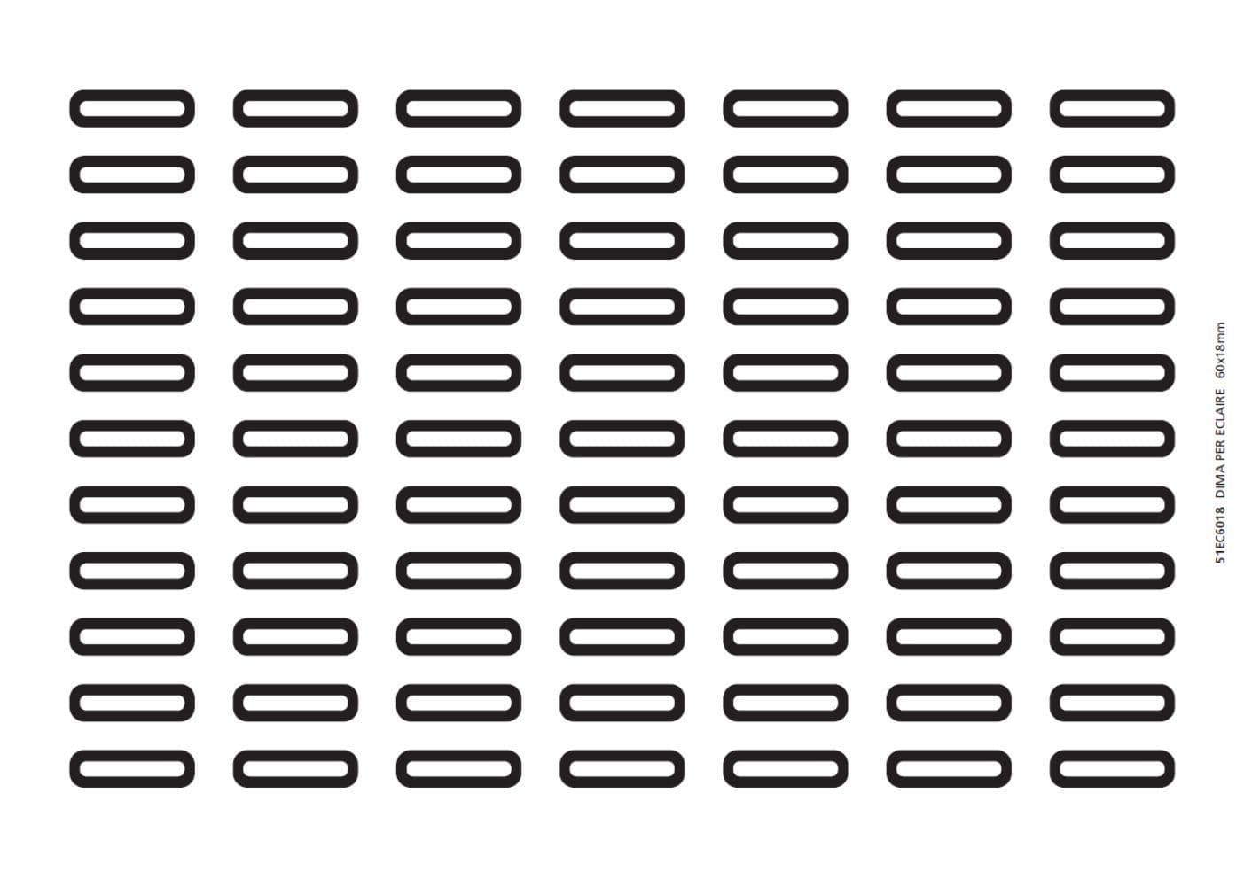 51EC6018 Martellato Small Eclair Template