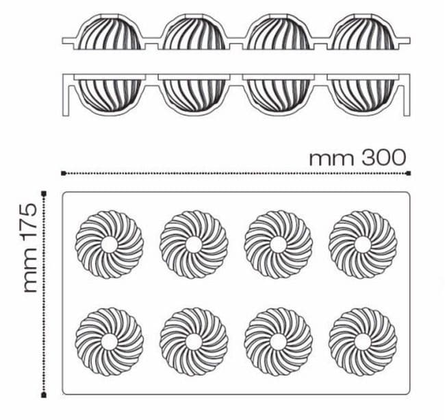 AF004 Pavoni Chocoflex Sphere Mould