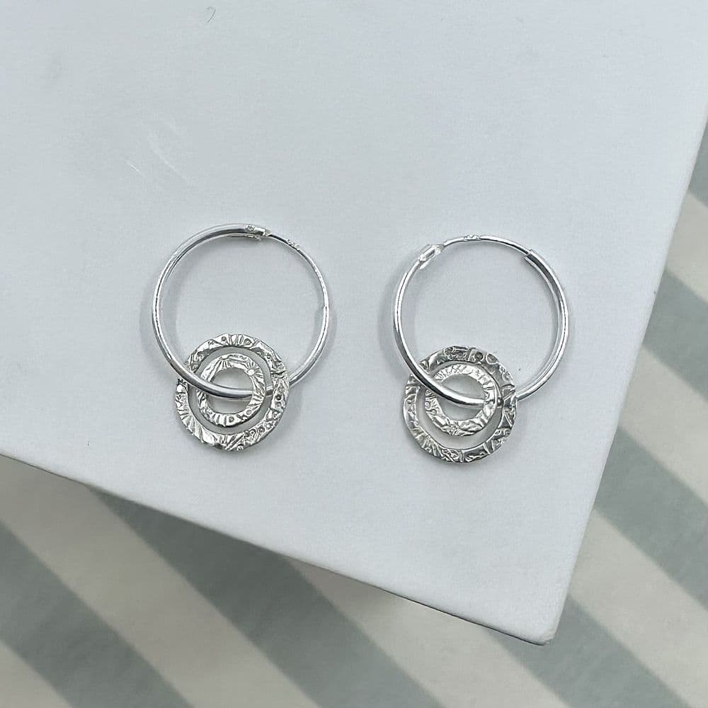Silver Circle Hoops