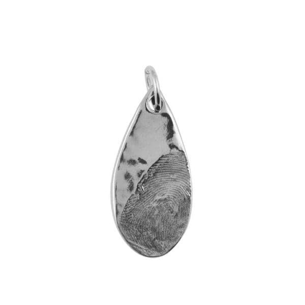 Tear Drop Partial Fingerprint Pendant