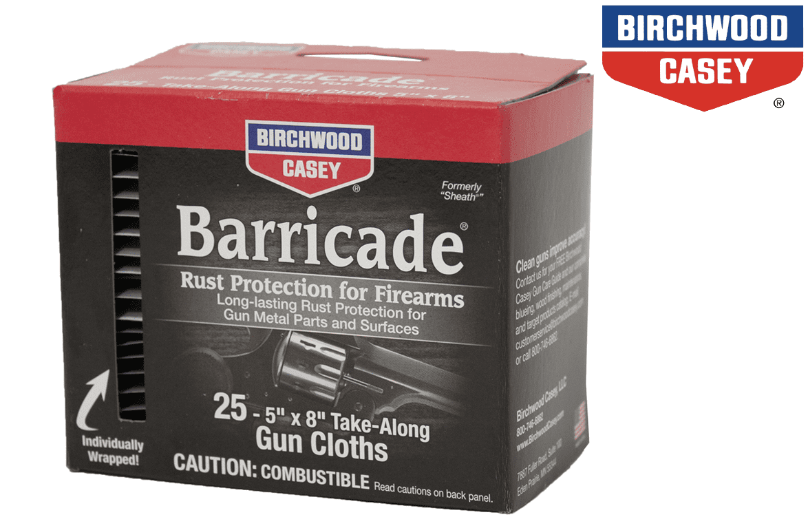 Birchwood Barricade Field Take Along Gun Cleaning Wipes - Rust Protection
