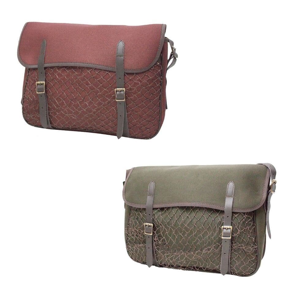 Bisley Canvas Game Bag Leather & Brass Fittings Shooting Hunting Bag