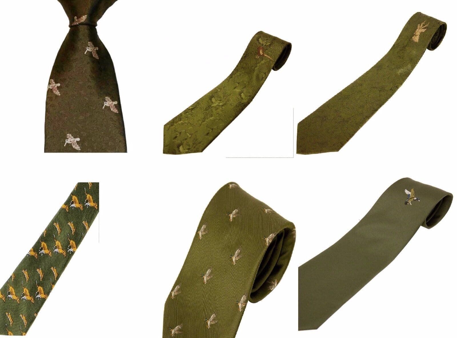 Bisley Shooting Ties Pheasant Mallard Duck Deer Hare & Hound Woodcock