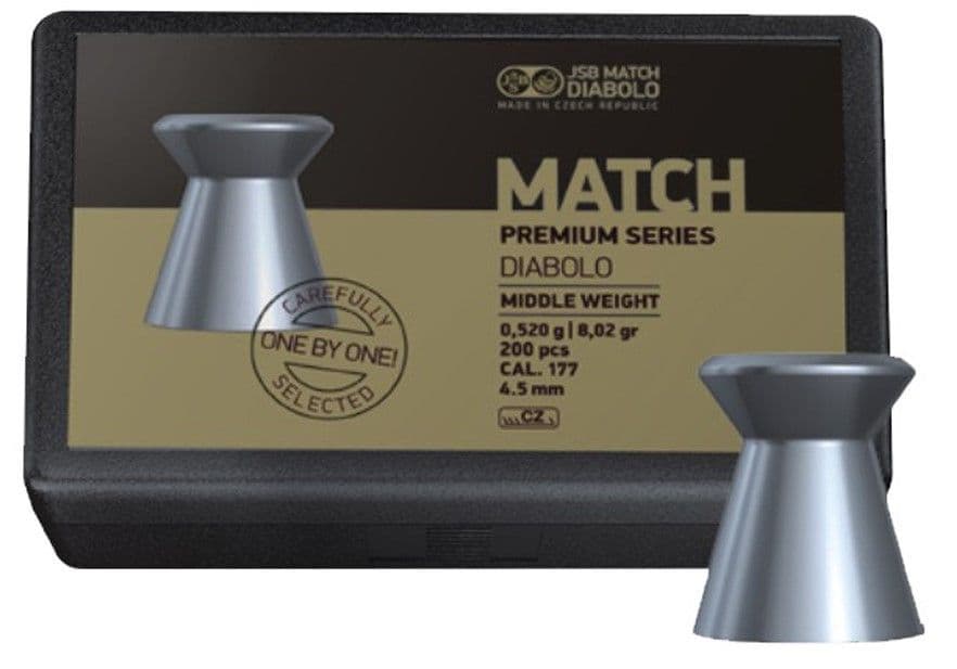 JSB Match Premium Middleweight 177 / 4 52 Diabolo Flat Head Pellets ...