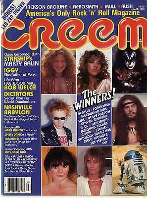 Creem Magazine March 1978 Marty Balin Iggy Pop Bob Welch Dictators Mark ...