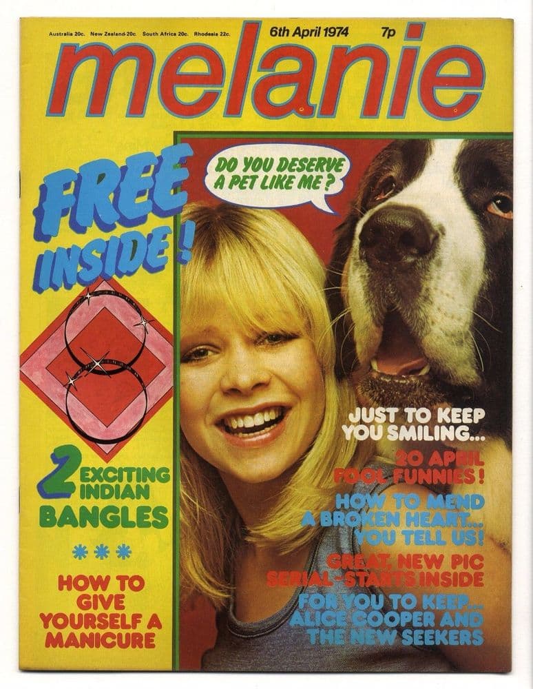 Melanie Magazine April 6 1974 Alice Cooper pinup small pic New Seekers ...