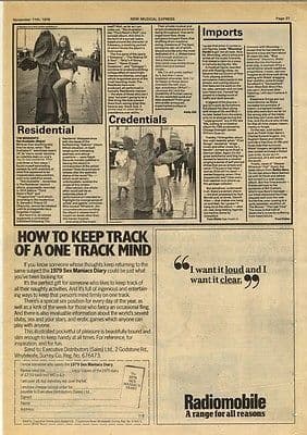 The Residents Not Available LP Review article press cutting/clipping 1978