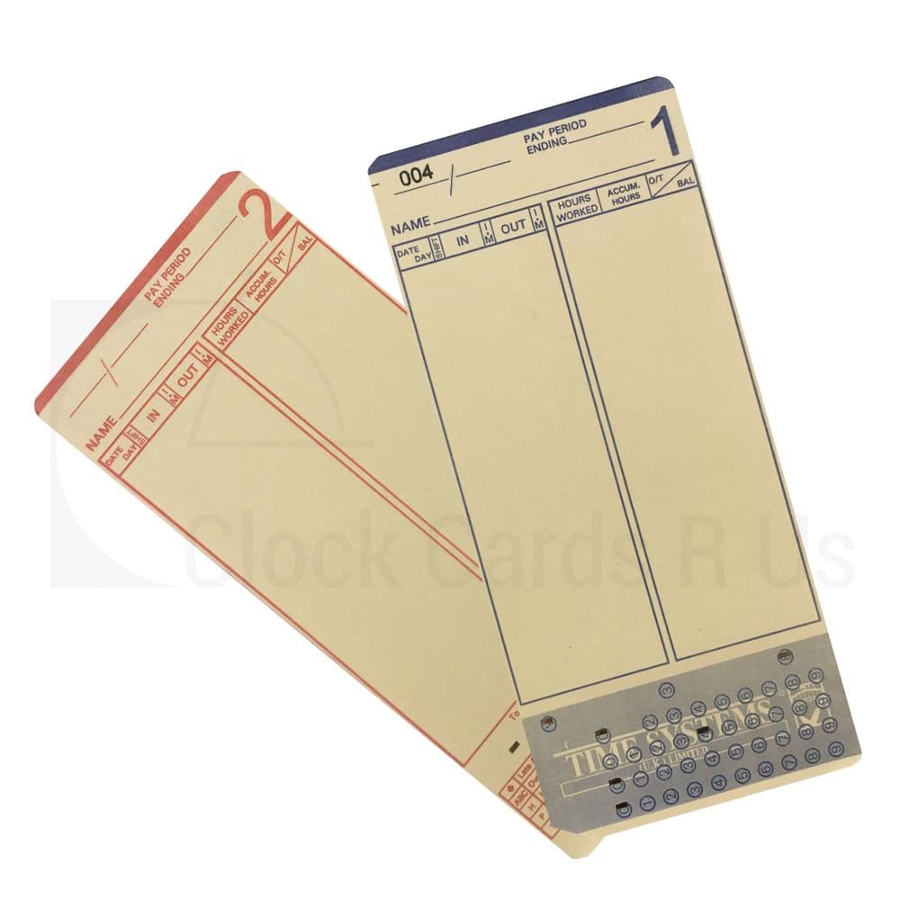 DataTime Time Clock Cards