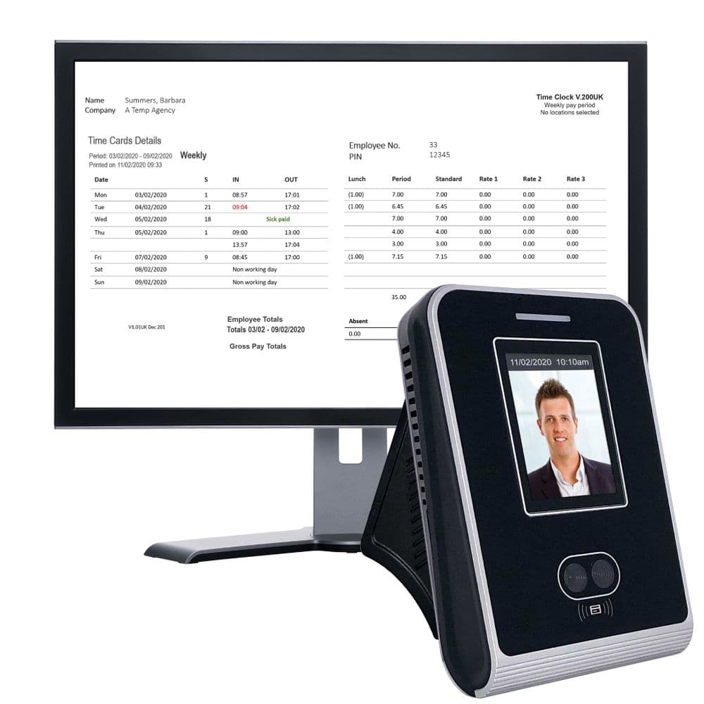 Clocking In Machine | Biometric Facial Recognition | GeoFace 200