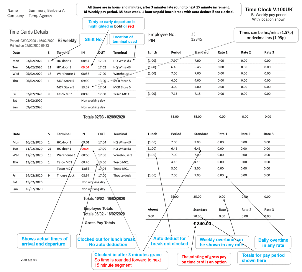 Clocking In Machine | Biometric Fingerprint | GeoTime 10+