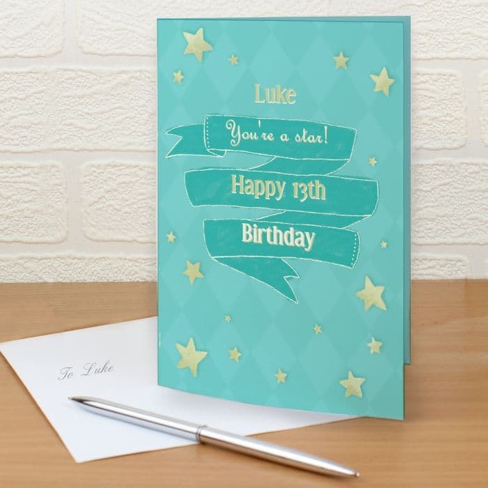 Personalised Shining Star Card