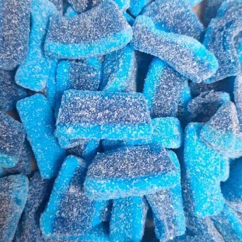 Fizzy Blue Raspberry Slices - 1kg | Halal Fizzy & Sour Sweets