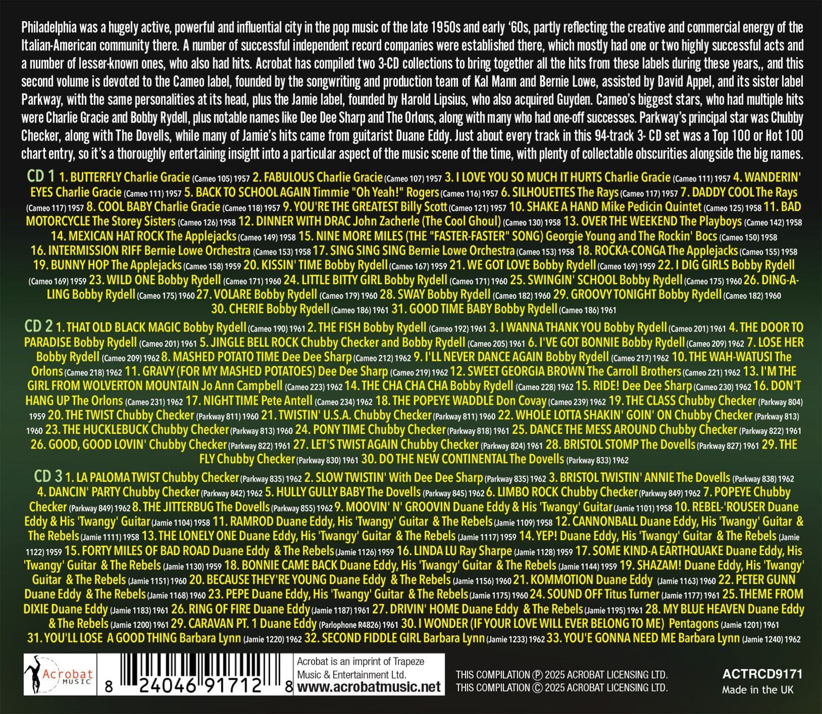 Various Artists - The Philadelphia Labels Hits Collection 1957-62 Vol 2 ...