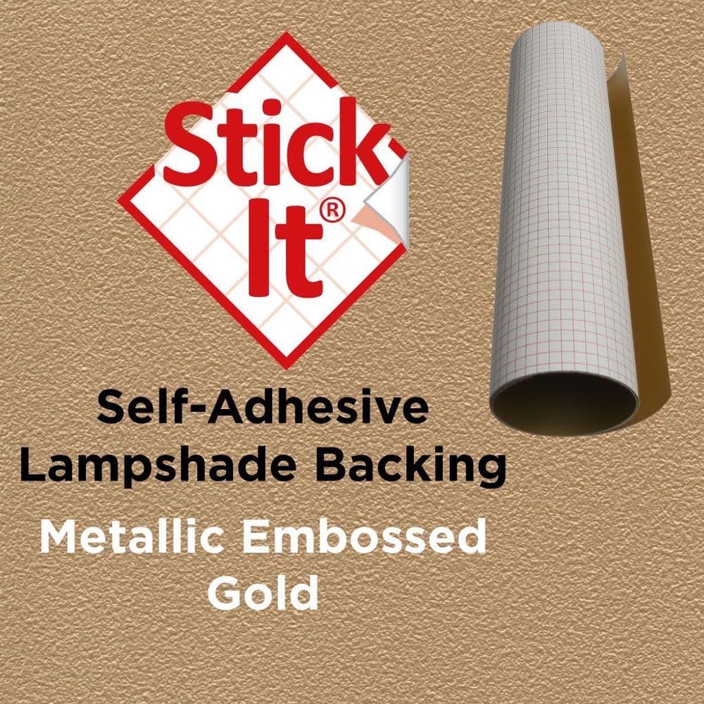 Stick-It Gold 150cm Self-Adhesive Lampshade Material