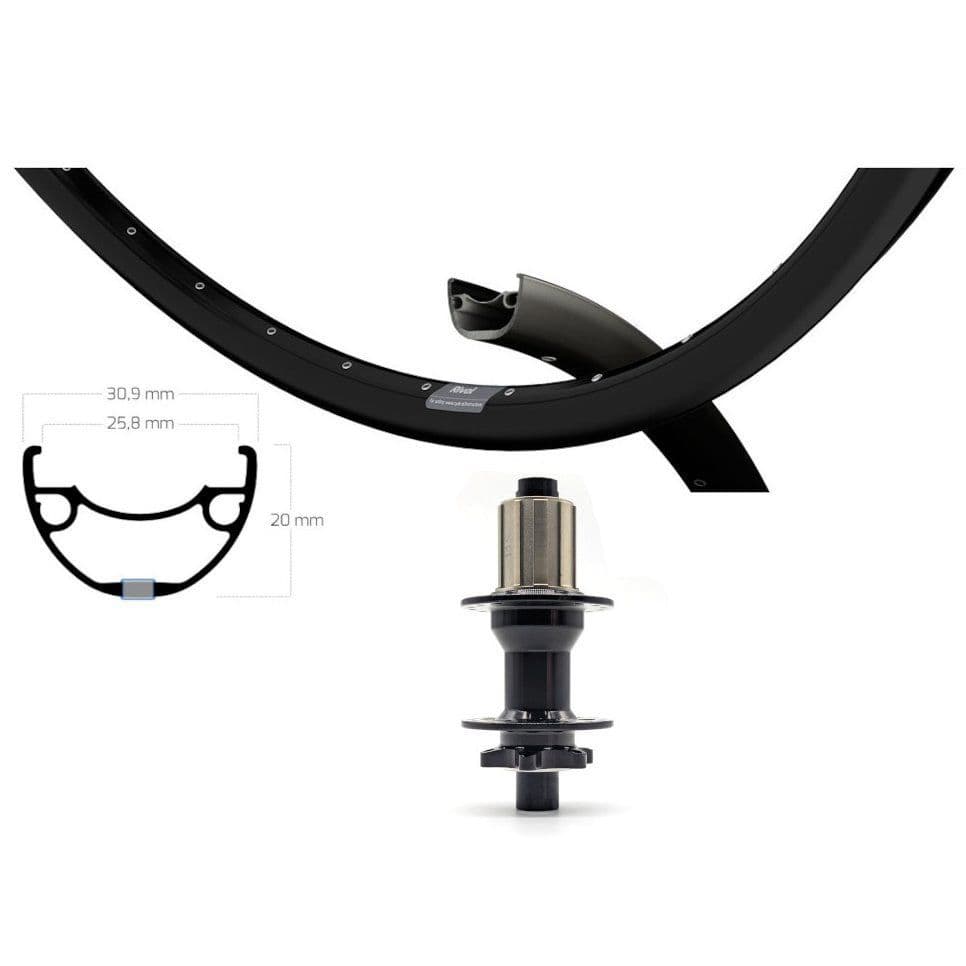 Bikemonger Handbuilt Wheel 12x142 Rear/Ryde Rival 26 29"