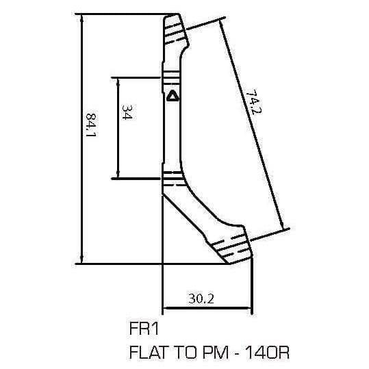 TRP Post Mount To Flat Mount Adapter