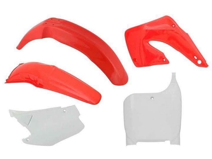 Honda CR125 / CR250 2000 - 2001 OEM Racetech Plastic Kit RED / WHITE