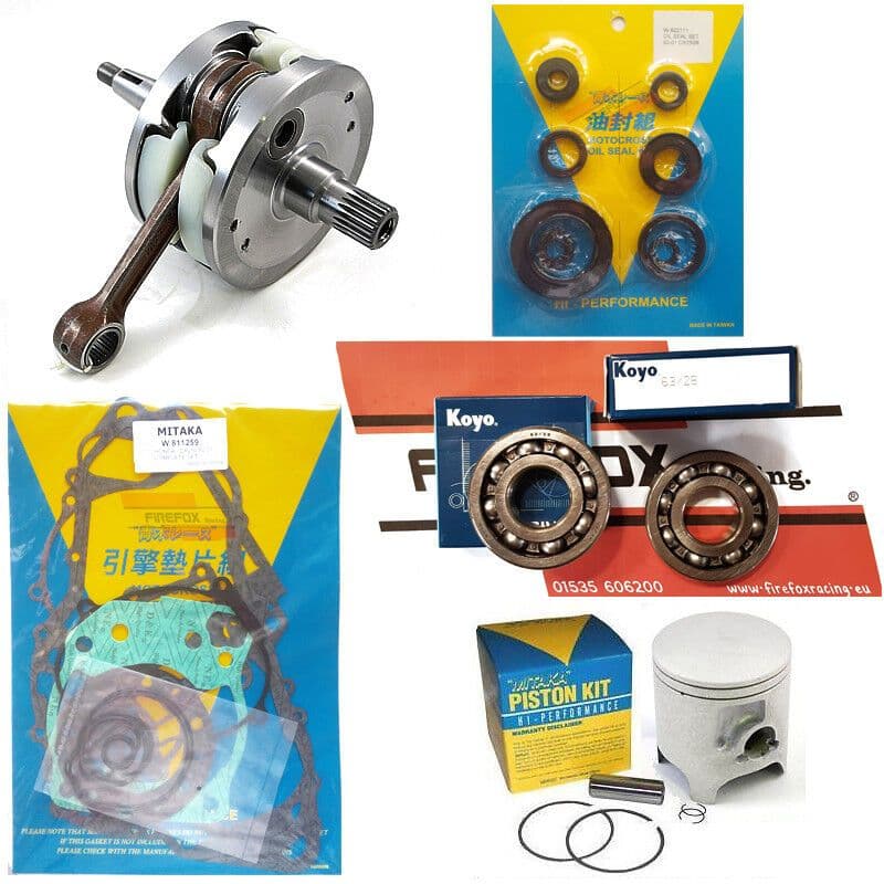 Honda CR250 1989 1990 1991 Mitaka Engine Rebuild Kit Inc Crank Piston ...