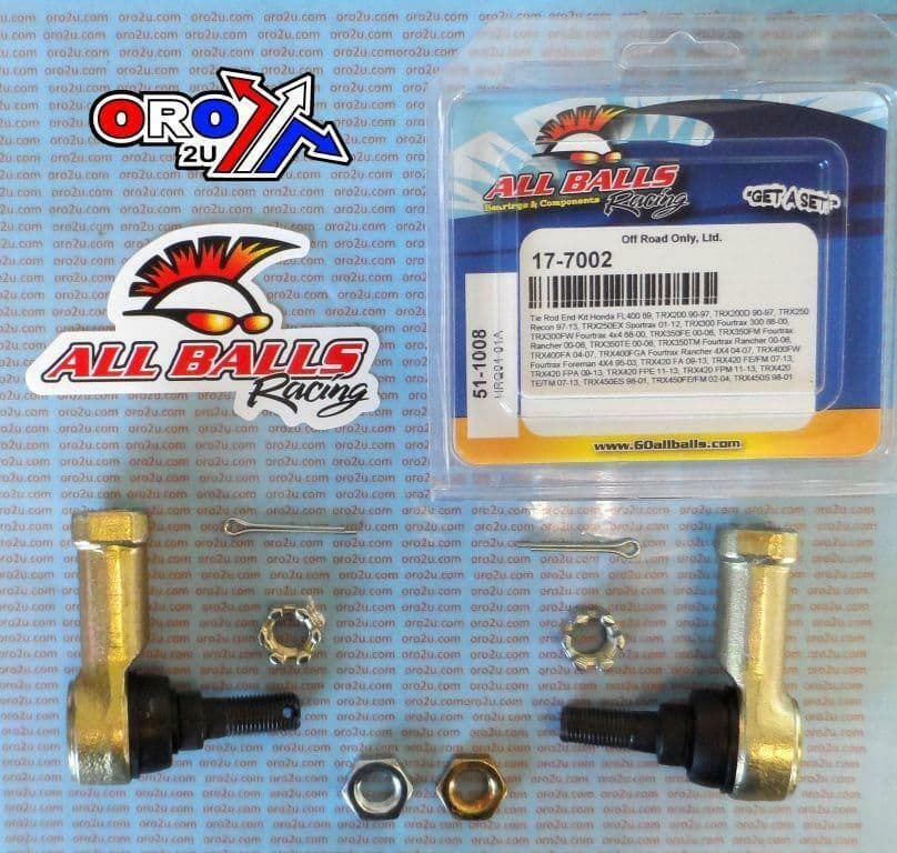 Honda TRX 300 FW FOURTRAX 4x4 1988 - 2000 All Balls Tie Rod End Kit