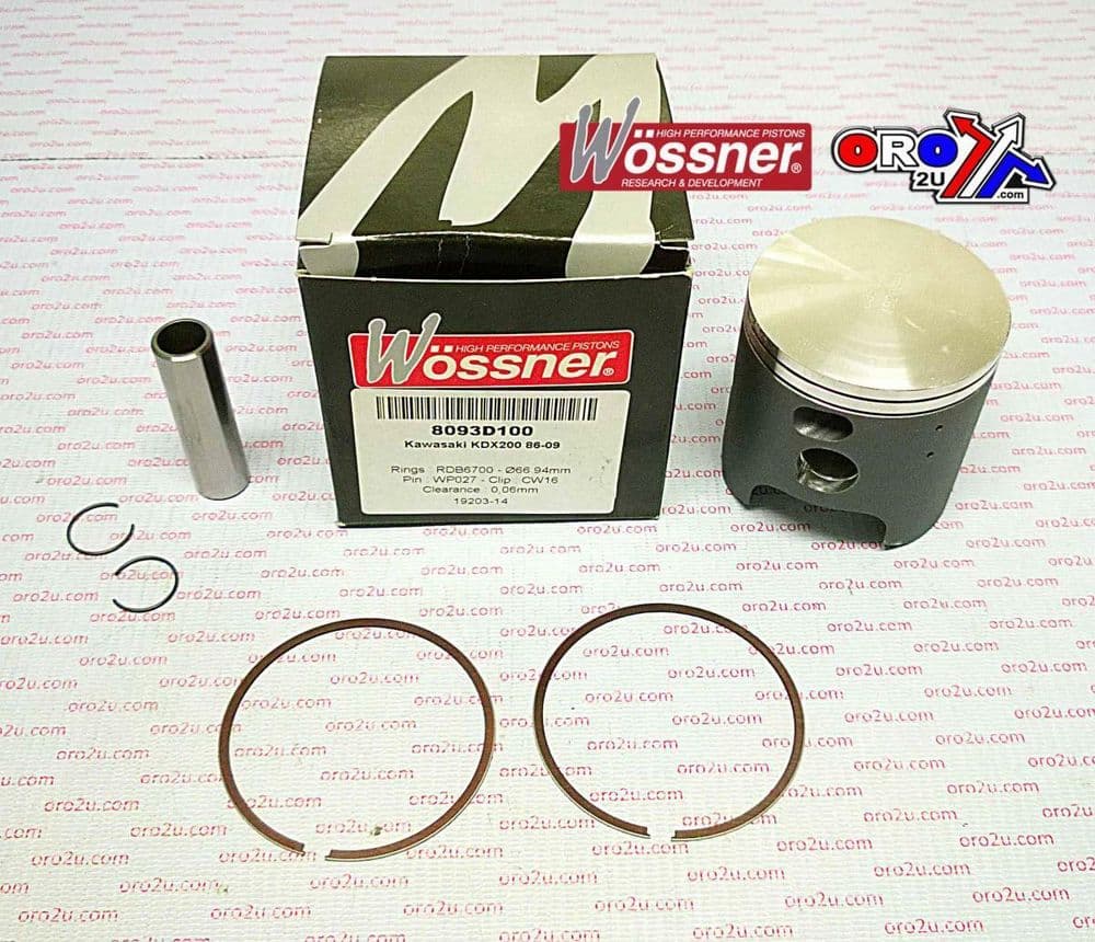 Kawasaki KDX200 1986 - 2006 Bore Wossner Racing Piston Kit - 66 94mm ...