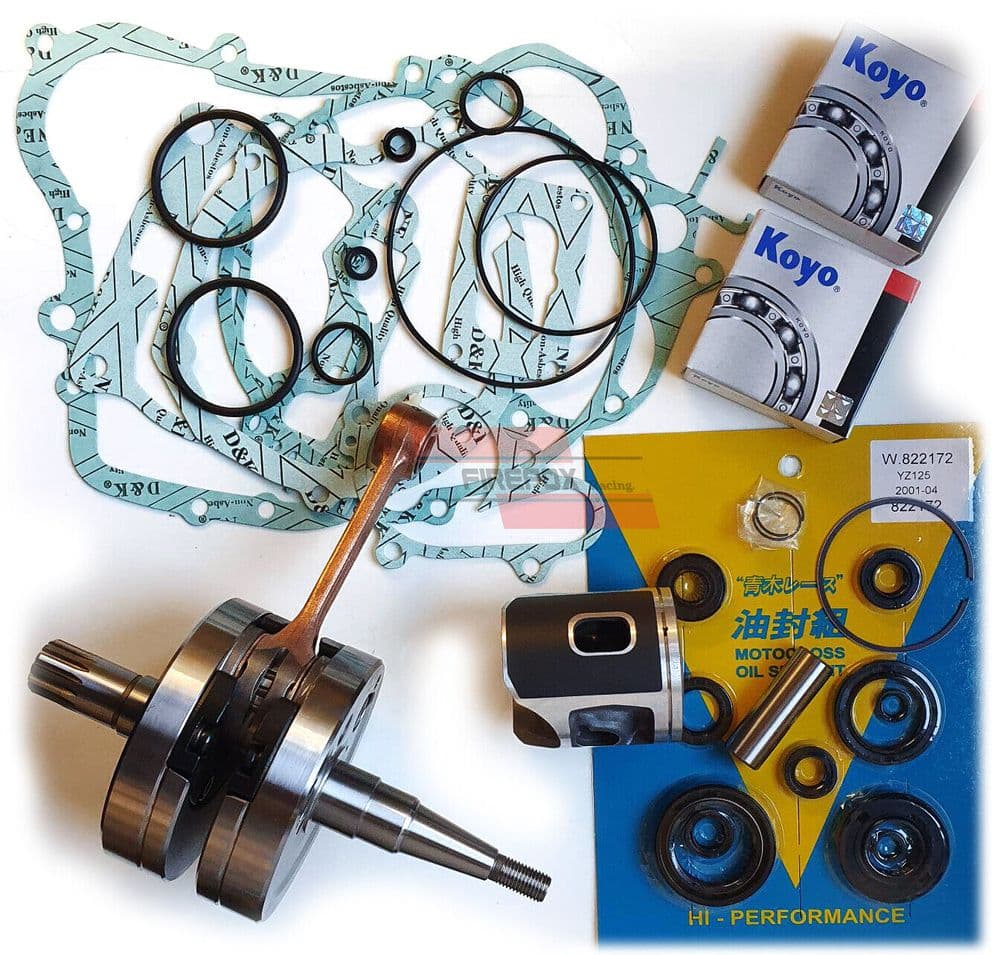 Yamaha YZ125 2002 2003 2004 Mitaka Engine Rebuild Kit Crank Piston ...