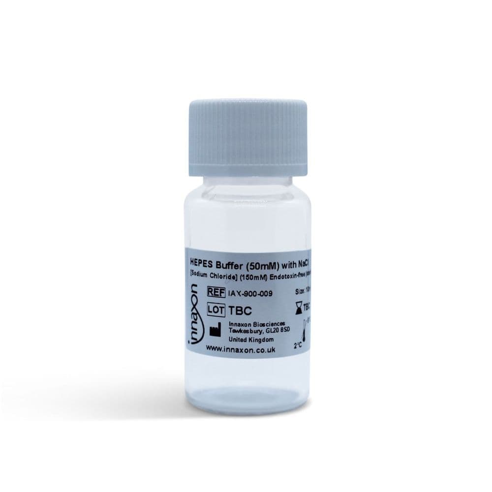 HEPES Buffer 50mM with NaCl Sodium Chloride 150mM Endotoxin-free sterile Cat No IAX-900-009