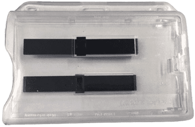 DOUBLE EXTRACTOR SLIDE ID CARD HOLDER - BLACK SLIDER