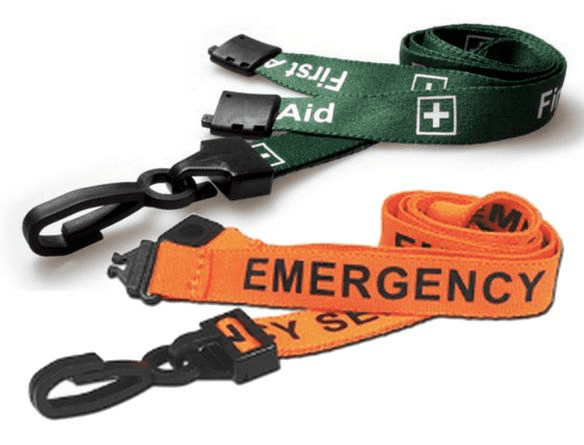 EMERGENCY SERVICES/FIRST AID PRE PRINTED LANYARD