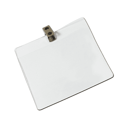 EXHIBITION STYLE VISITOR PAPER PASS WITH CROCODILE CLIP