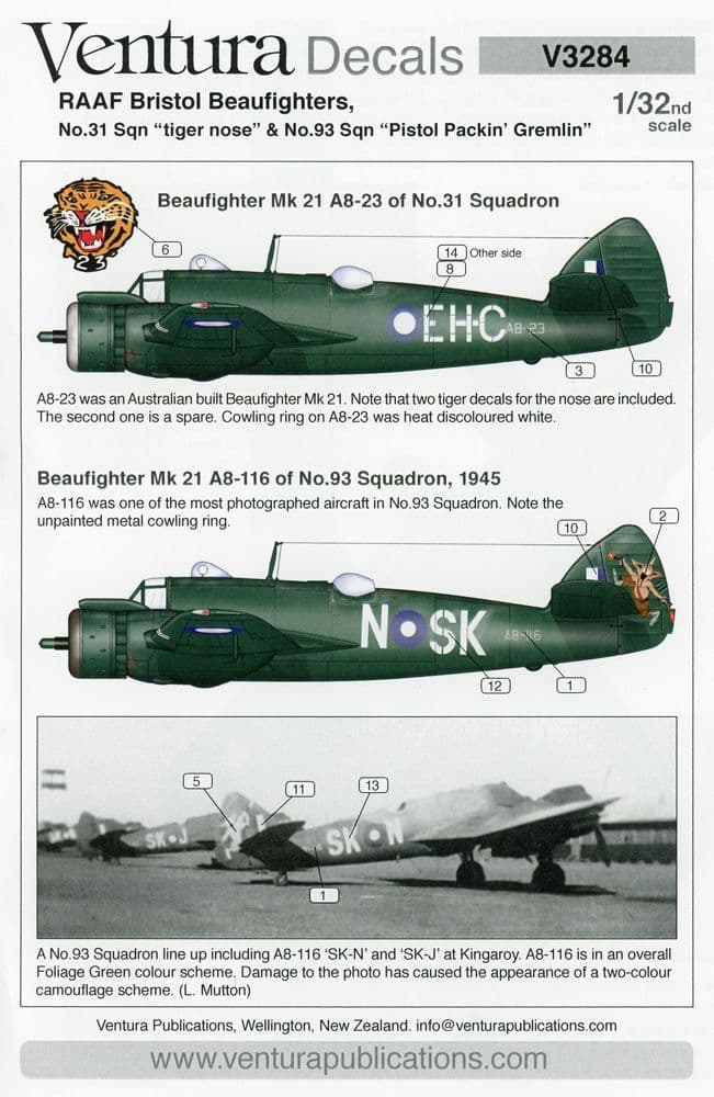 RAAF Beaufighters 31 & 93 Sqn 32