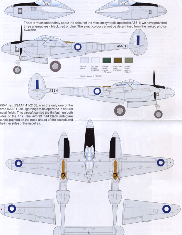 RAAF P-38 Lightning PR Conversion 48