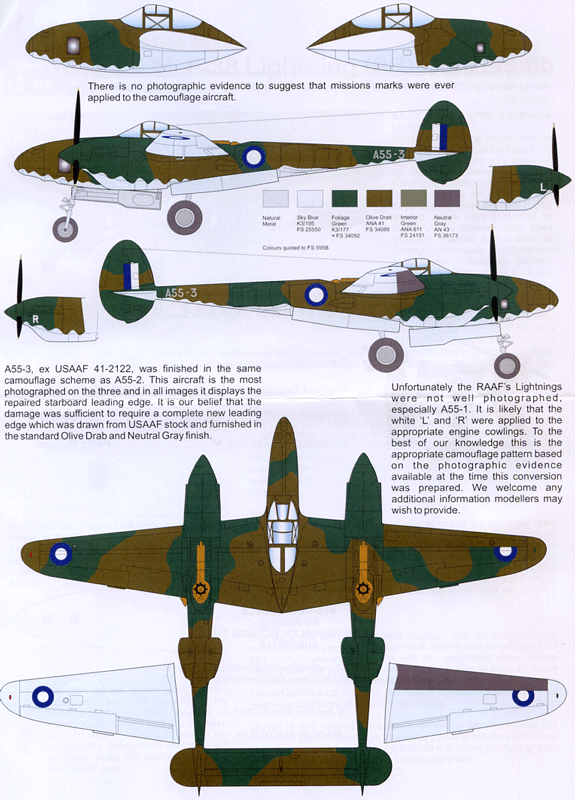 RAAF P-38 Lightning PR Conversion 48