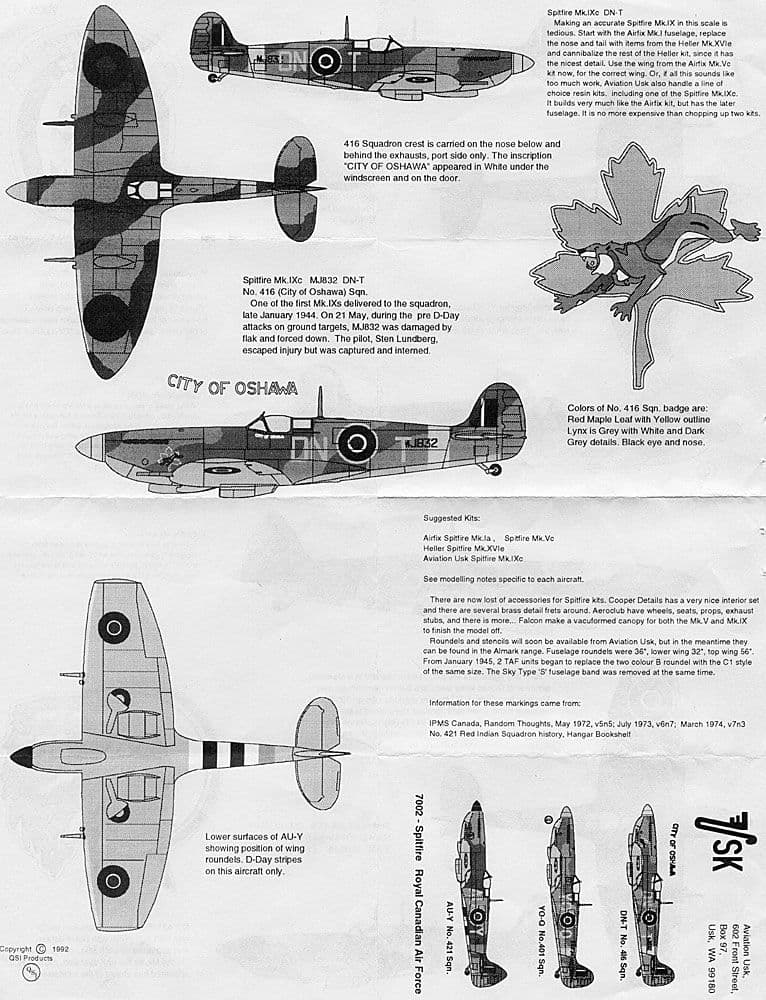 RCAF Spitfires 72