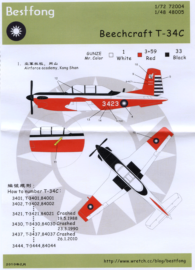 RoCAF Beech T-34C Mentor 72