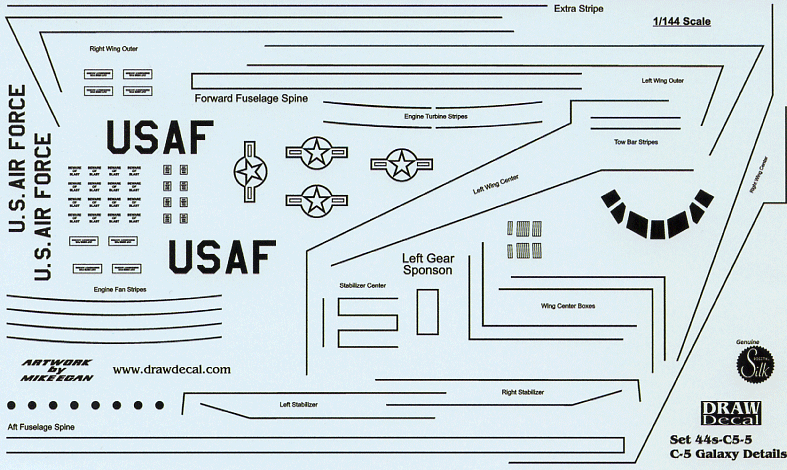 USAF C-5 Galaxy Data & Stripes 144