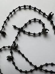 BLACK VERTICAL BLIND LINK BEAD CHAIN