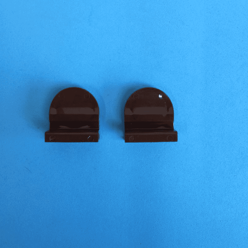 BROWN PLEATED BLIND FINGER TAB HANDLES 1 X PAIR