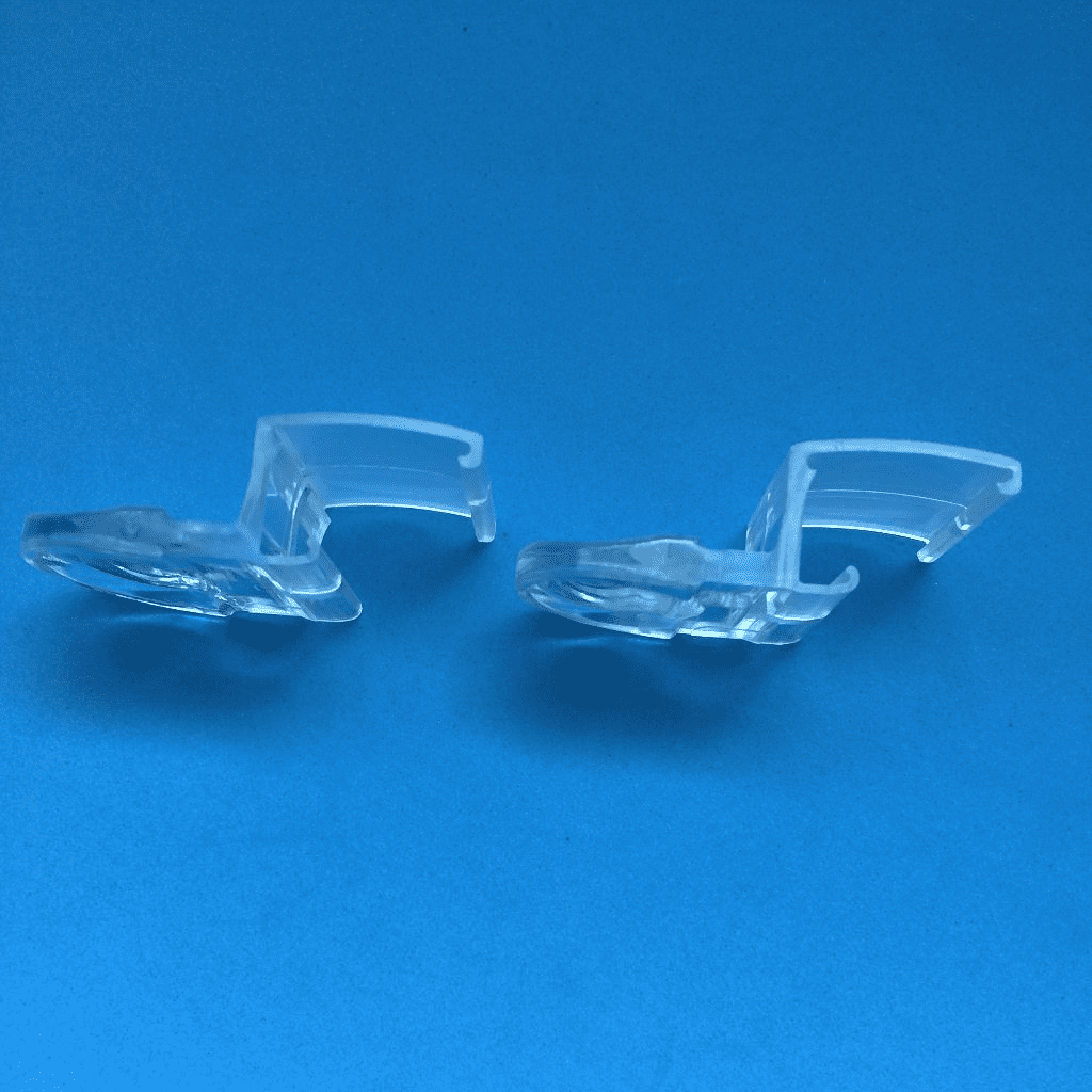CLEAR BLIND FINGER TAB CLIP ON HANDLES 1 X PAIR