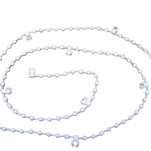 HILLARYS WHITE VERTICAL BLIND LINK BEAD CHAIN