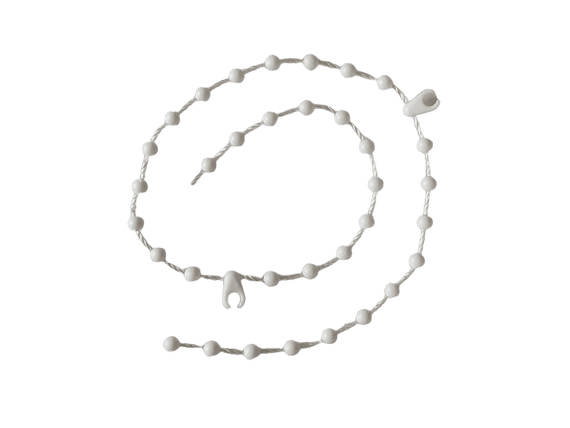 WHITE VERTICAL BLIND LINK BEAD CHAIN