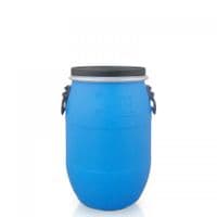 30L Litre Ltr Open Top Plastic Storage Drum Barrel Keg With Lid