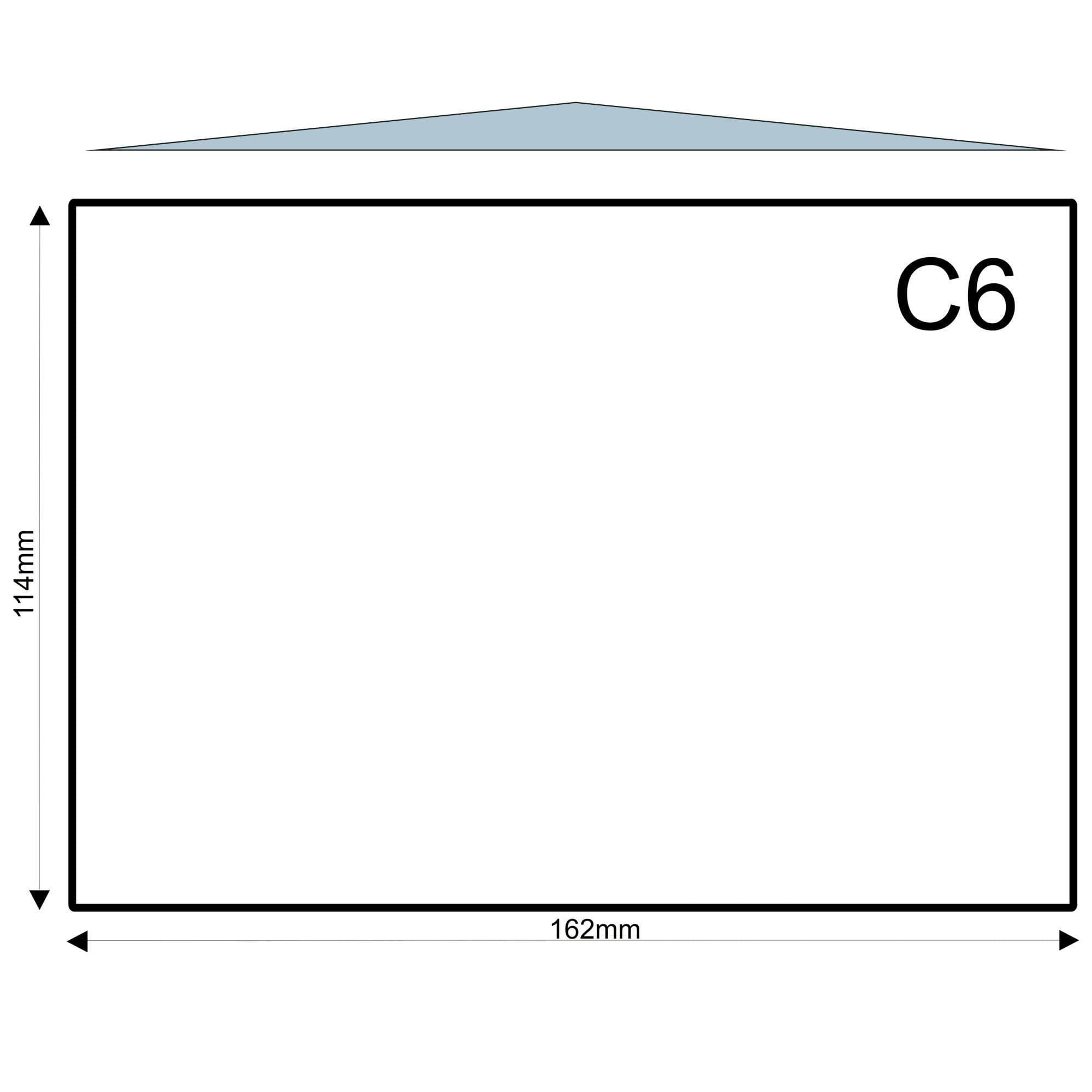 C6 Plain White Envelopes 114 x 162mm Self Seal - Box of 1000
