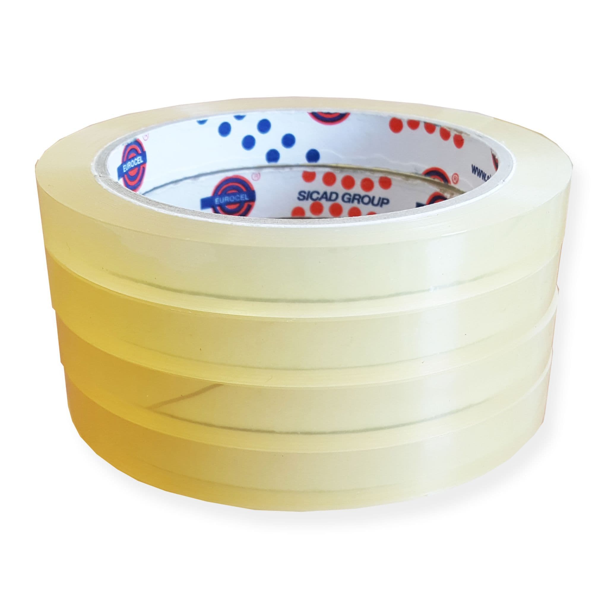 Clear 12mm Bag Neck Sealer Tape - 36 Rolls