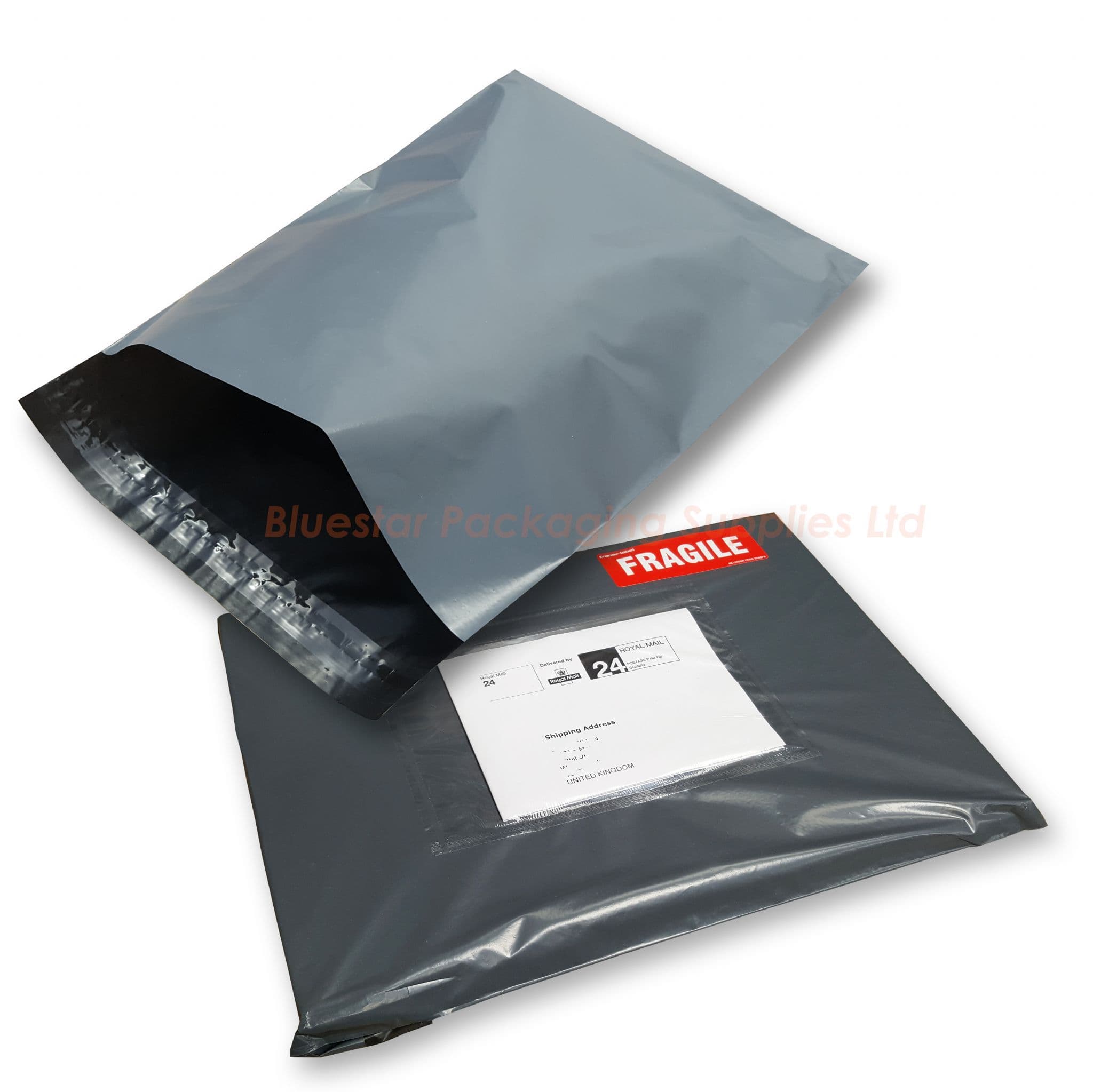 Grey Mailing Bags 12 x 16 305mm x 405mm Pack of 100