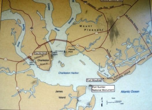 Fort Sumter Mounted Map