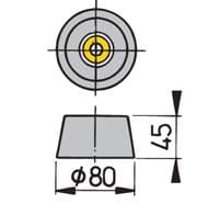 Vetus Zinc Hull Anode