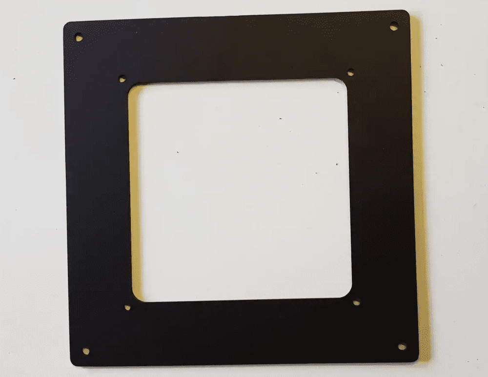 Bezel adaptor plinth for mounting new panel replacing old style panel