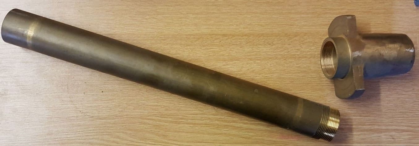 Bronze stern tube with cutlass cutlass bearing carrier blank 1"3/4 34mm 3"