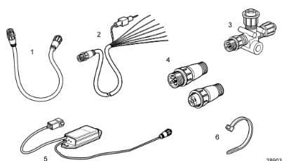 Cables for NMEA 2000 Interface EVC-E2 22813366 replaces 3889758